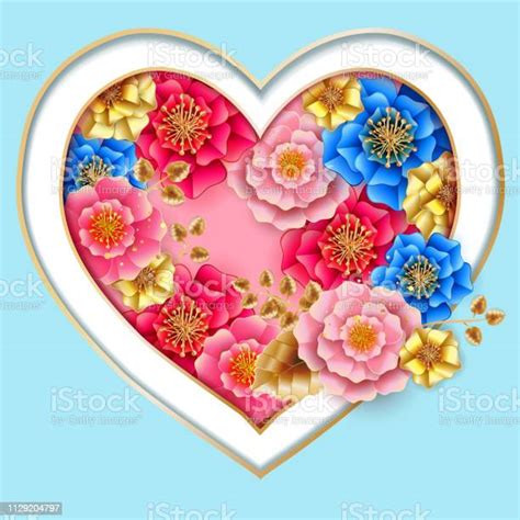 아름 다운 화려한 꽃과 심 혼 발렌타인 데이 배너 이용권은 벡터 일러스트 레이 션 서식 파일 배너 배경 화면 전단지 초대장 포스터 안내 책자에 대 한 사용할 수 있습니다 2