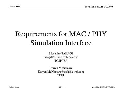Ppt Requirements For Mac Phy Simulation Interface Powerpoint