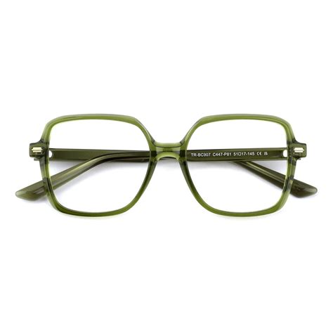 Reba Square Eyeglasses In Green Similar To Lou Glasses Sllac Funky