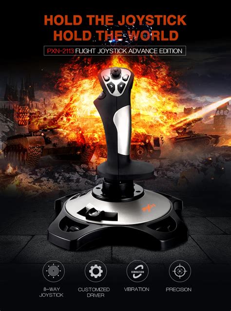 Pxn 2113 Flight Joystick Advanced Version Black