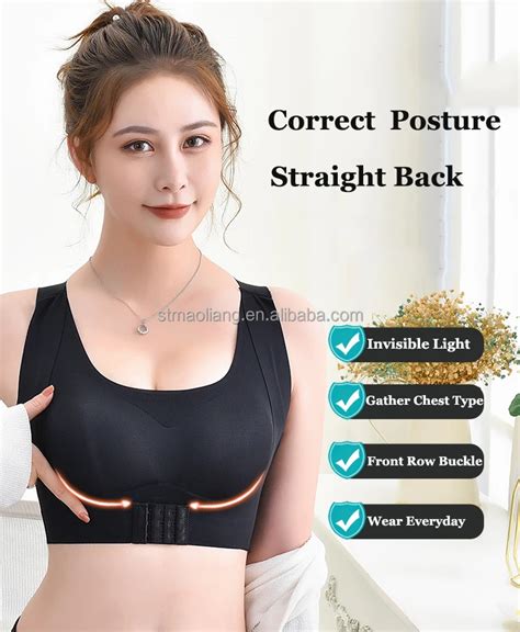 4089 Bra For Women Posture Corrector Seamless Push Up Shockproof Sports
