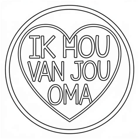 Hart Ik Hou Van Jou Oma Kleurplaat Kinderen Kleurplaat