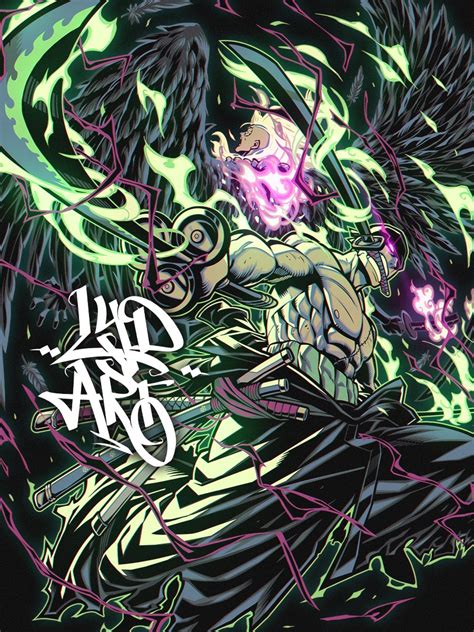 Lydart Mclo King One Piece Roronoa Zoro One Piece Highres Boys Artist Logo Artist Name