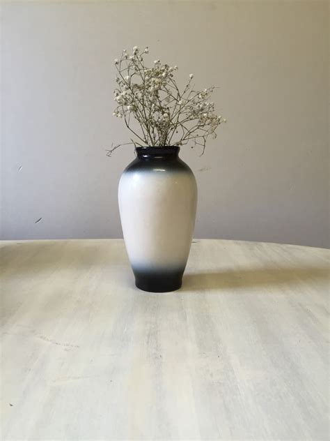 Navy Blue Ombre Ceramic Bud Vase Pottery By Trudysstorevintage