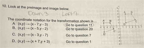 Solved 10 Look At The Preimage And Image Below The Coordinate
