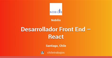 Desarrollador Front End React Santiago Chiletrabajos