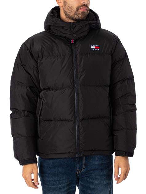 Black Tommy Hilfiger Puffer Jacket Online