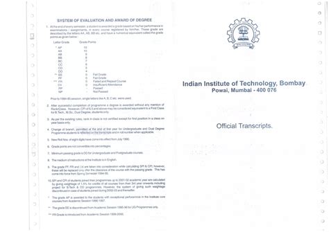 Official Transcript Ppt