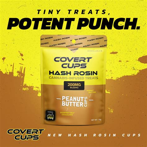 peanut butter cups 200mg hash rosin chocolate cups covert cups
