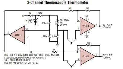 Lt1014 Quad Precision Op Amp Pinout Datasheet Circuit