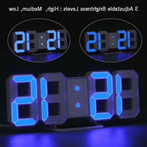 Digital 3d Large Led Wall Clock Alarm Clock