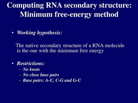 PPT Basics Of RNA Structure And Modeling PowerPoint Presentation Free Download ID