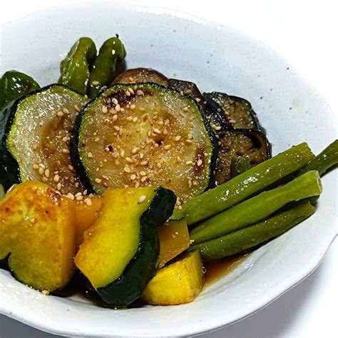焼いた「ナス」や「ズッキーニ」など夏野菜をめんつゆに漬けるだけ！食べるとき冷蔵庫から出すだけレシピ