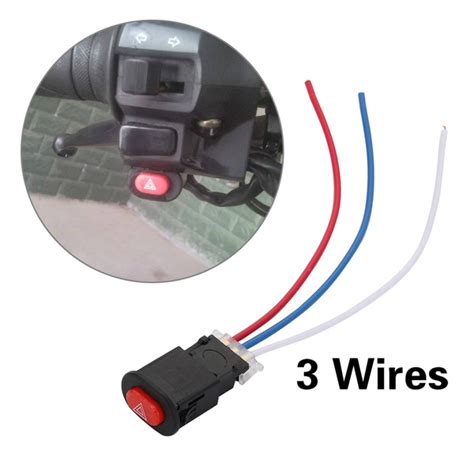 Motorcycle Switch Hazard Light Switch Button Double Flash Warning