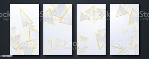 소셜 미디어 스토리 템플릿 배경 디자인 요소의 컬렉션 고급 제품의 디자인 황금 라인으로 만들어졌습니다 흰색 배경에 격리 벡터 일러스트레이션 0명에 대한 스톡 벡터 아트 및