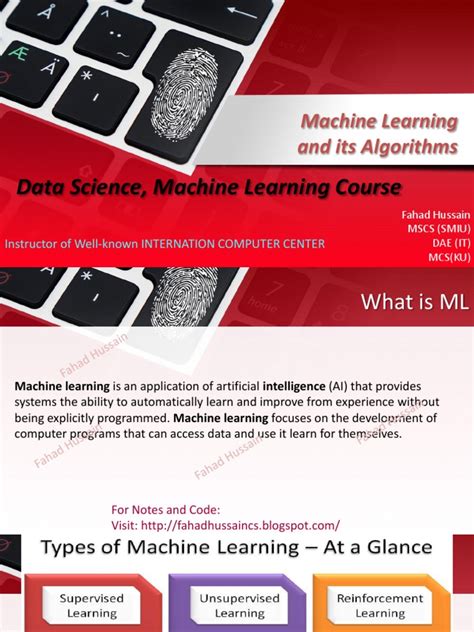 Ds Ml Completeslides Pdf Pdf Cluster Analysis Statistical