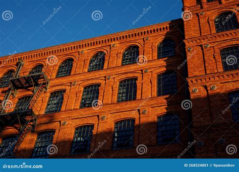 Modern Brick And Glass Facade Of The Office Building Stock Image