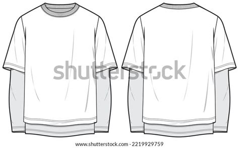 Mens Long Sleeve Crew Neck T Stock Vector Royalty Free 2219929759 Shutterstock