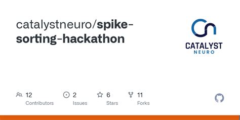GitHub Catalystneuro Spike Sorting Hackathon