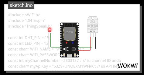 Simulasi Suhu Thingspeak Wokwi Esp32 Stm32 Arduino Simulator