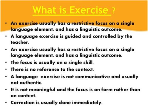 what is the difference between task and exercise