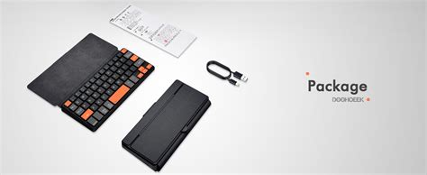 Doohoeek Universal Bluetooth Mini Keyboard Wireless Compact Keyboard With Orange