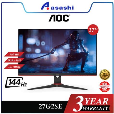 Aoc 27g2se 27 Va 165hz 1ms Adaptivesync Fhd Gaming Monitor Shopee