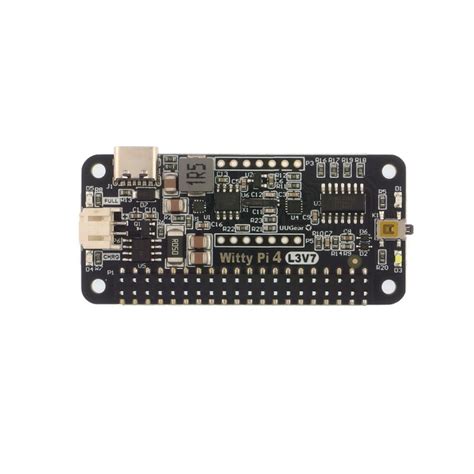 witty pi 4 l3v7 power management module with rtc clock for raspberry