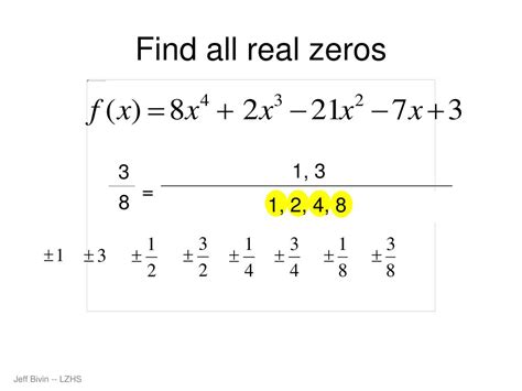 Ppt Finding Zeros Of Polynomials Powerpoint Presentation Free Download Id 5868359
