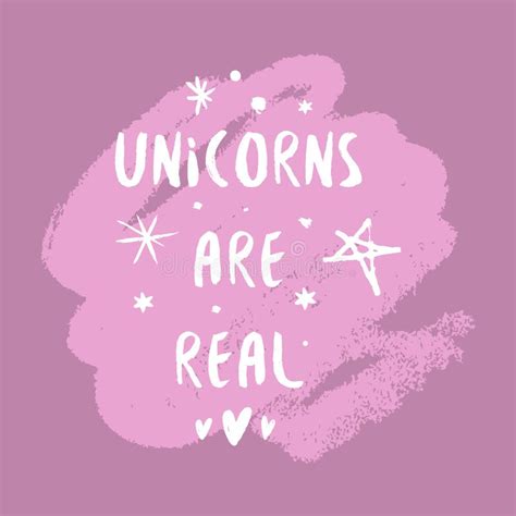 Cita Escrita Mano Del Vector Poniendo Letras A Frase Los Unicornios