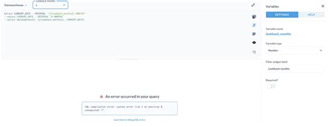 Numerical Variable In Snowflake Sql Query Does Not Work Anymore Bug