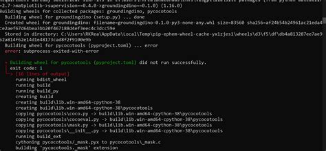 error failed building wheel for pycocotools · issue 353 · chenfei wu