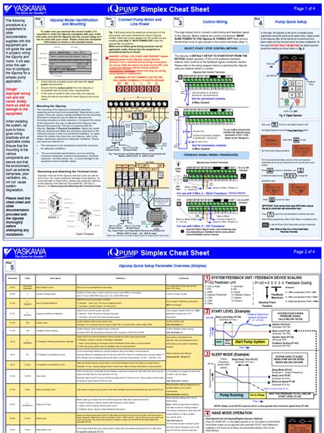 yaskawa cheat sheet download free pdf electrical wiring