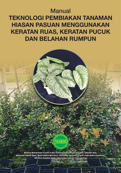 Manual Teknologi Pembiakan Tanaman Hiasan Pasuan Menggunakan Keratan