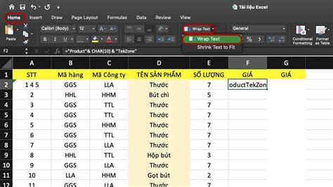7 Cách Xuống Dòng Trong Excel để Trình Bày Dữ Liệu Gọn Gàng đẹp Mắt