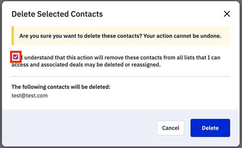 how to delete contact records activecampaign help center