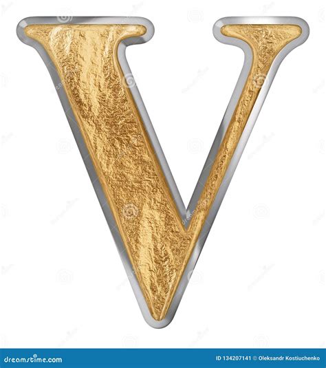 Roman Numeral V Quinque Five Isolated On White Background D