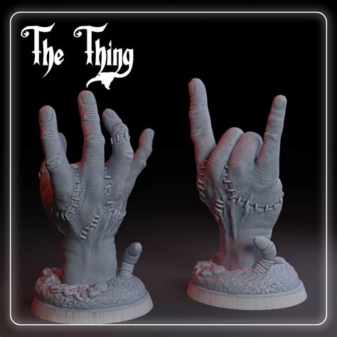 🆒 The Thing Controller Holder Rockn Roll And Wall Hanger・ Stl File