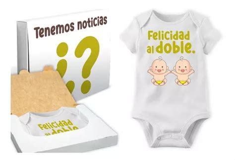 Pañalero Noticia De Embarazo Gemelos Caja Incluída Meses sin interés