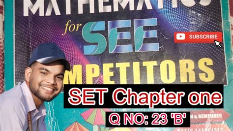 Chapter Set See Mathematics Practice Book Dr Simkhada Youtubenepal