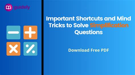 Important Shortcuts And Mind Tricks To Solve Simplification Questions