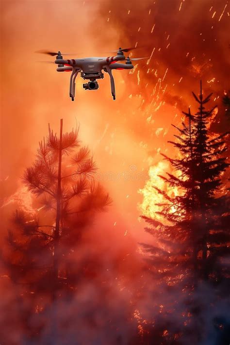 Drones Aicontrolados Que Sobrevuelan Los Incendios Forestales