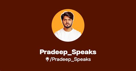 Pradeepspeaks Instagram Facebook Linktree