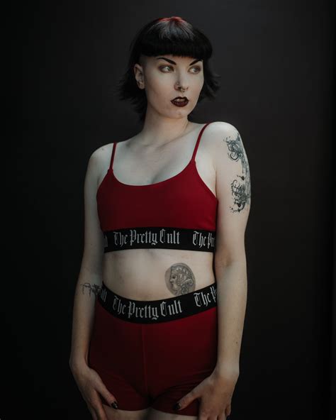 The Pretty Cult Ruby Moisture Wicking Sports Bra Red