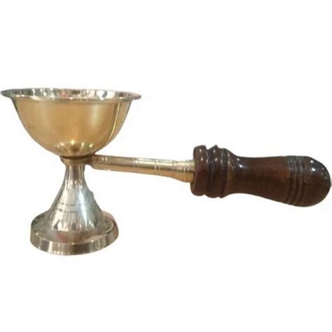 Round Polished Golden Brass Pooja Diya Size 2inchdiameter At Rs
