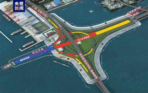 国内首个高速公路水下互通立交主体成形，深中通道东人工岛主体结构施工完成 青报网 青岛日报官网