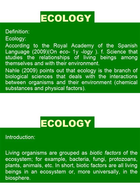 Ecology Definition Pdf Ecosystem Ecology