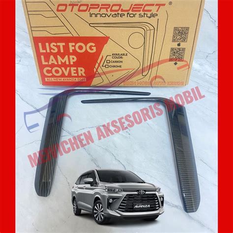 Jual RING FOG LAMP COVER MOBIL ALL NEW AVANZA CARBON OTOPROJECT Shopee Indonesia