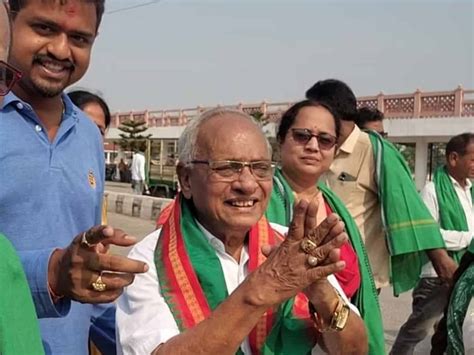 Odisha Bjd Bjp Leaders Greet Each Other During Campaigning