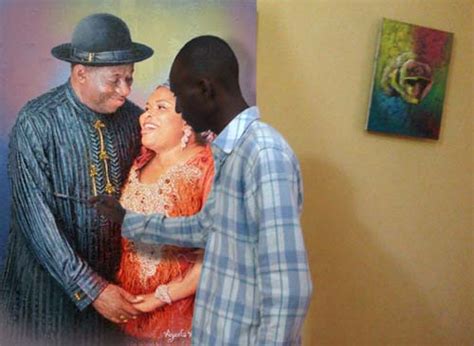 President Goodluck Jonathan Portrait Painting By Nigeria Best Portrait